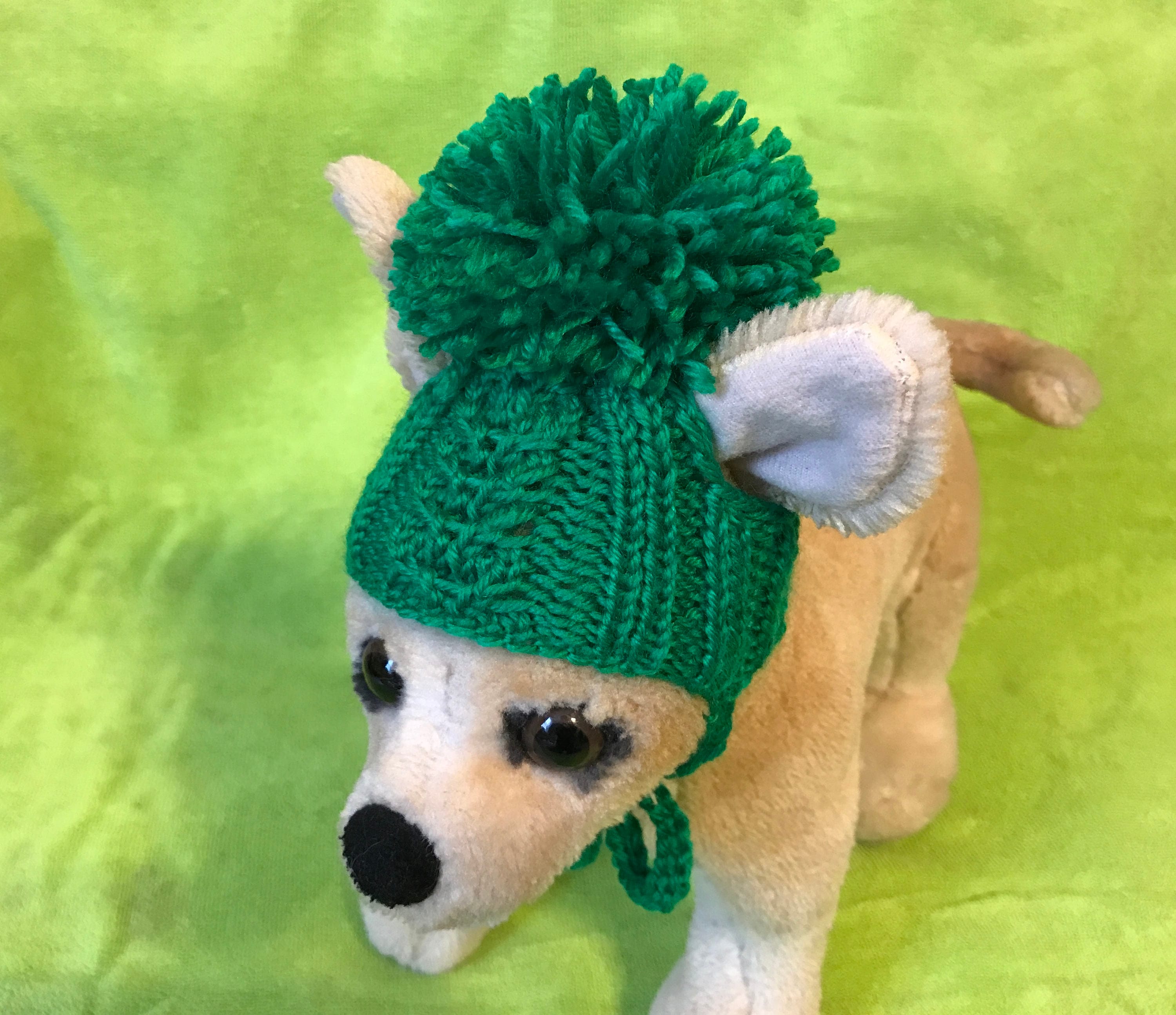 Pet Clothes Hat for Small Dog Hand Knitted Hat With Pom Pom | Etsy