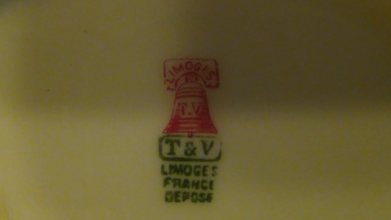Antique T&V TV Limoges France, Porcelain Plate - Etsy