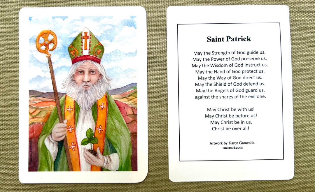 Saint Patrick Prayer Card - Etsy