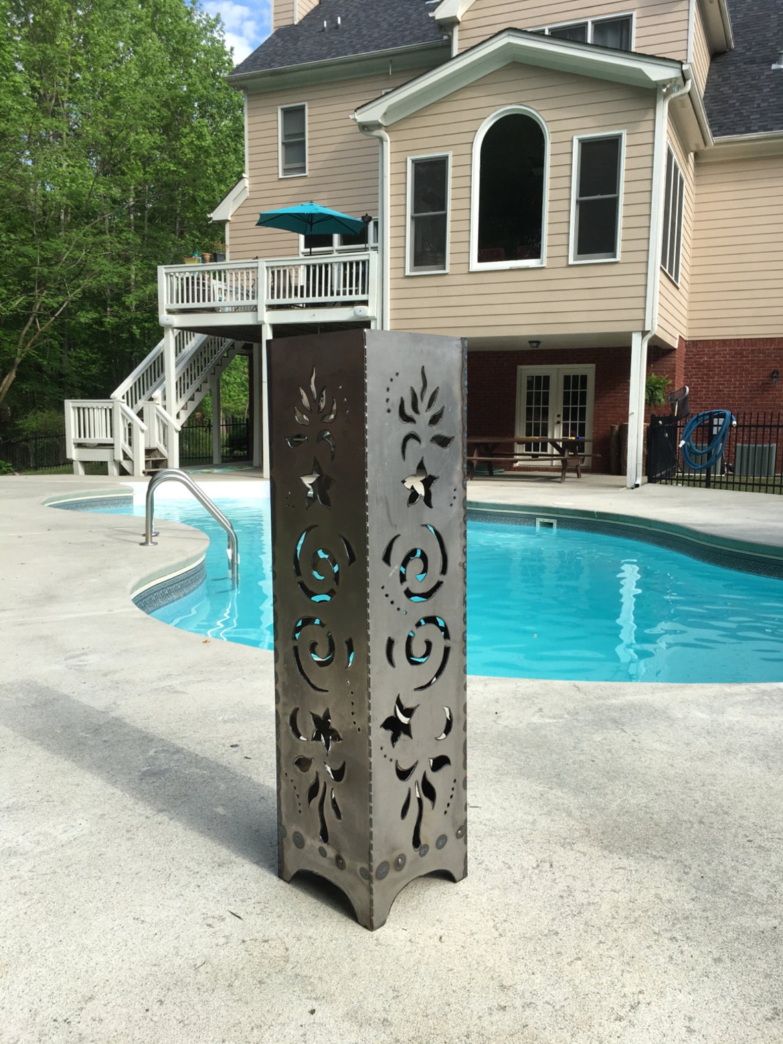 Stars and Swirls Vertical Fire Pit - Etsy