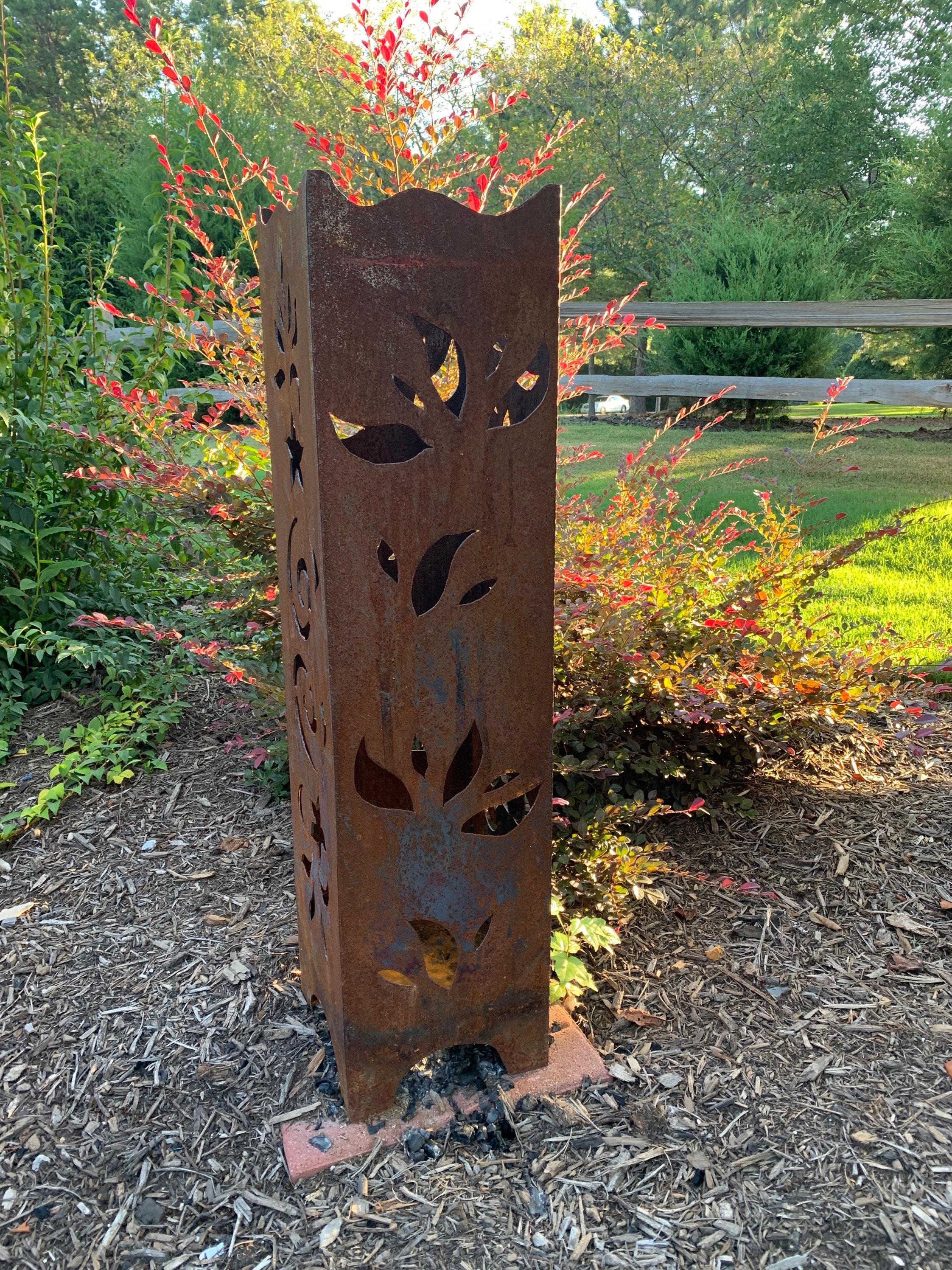 Swirl Vertical Fire Pit - Etsy