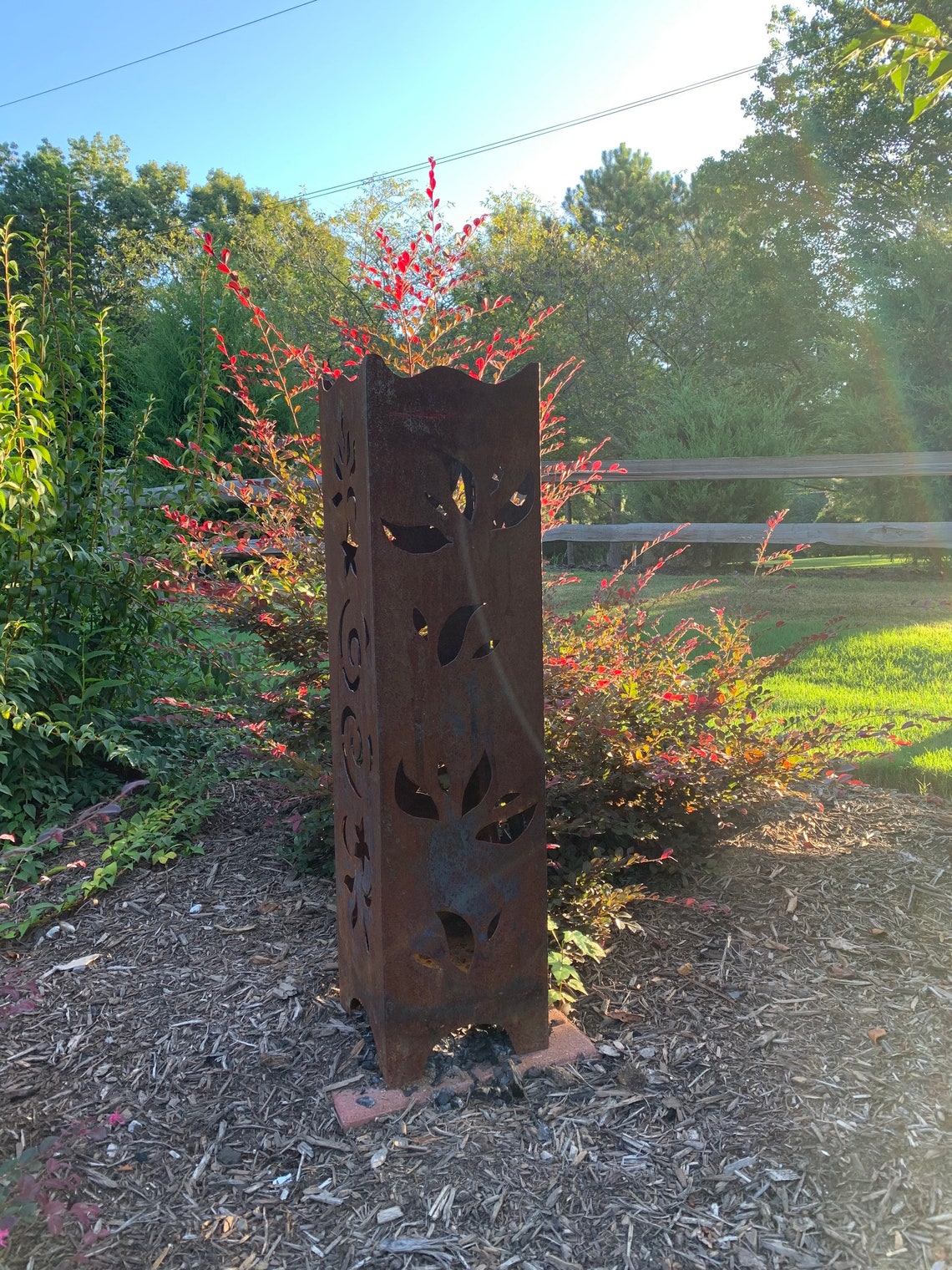 Swirl Vertical Fire Pit - Etsy