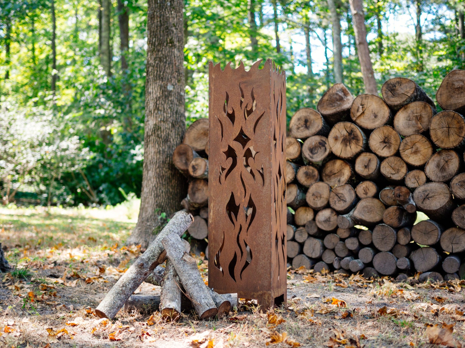 Flames Vertical Fire Pit - Etsy