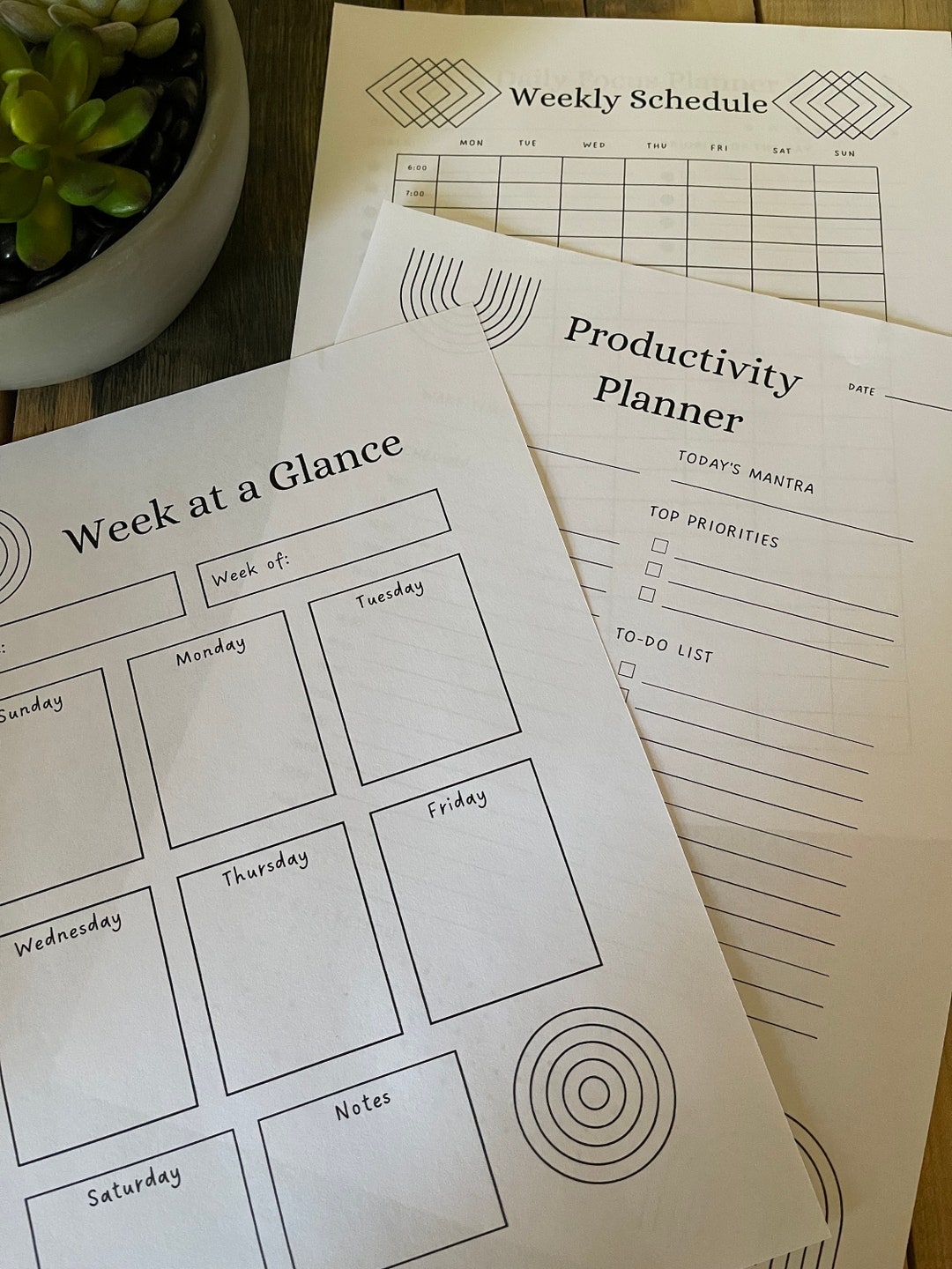 Geometric Planner - Etsy