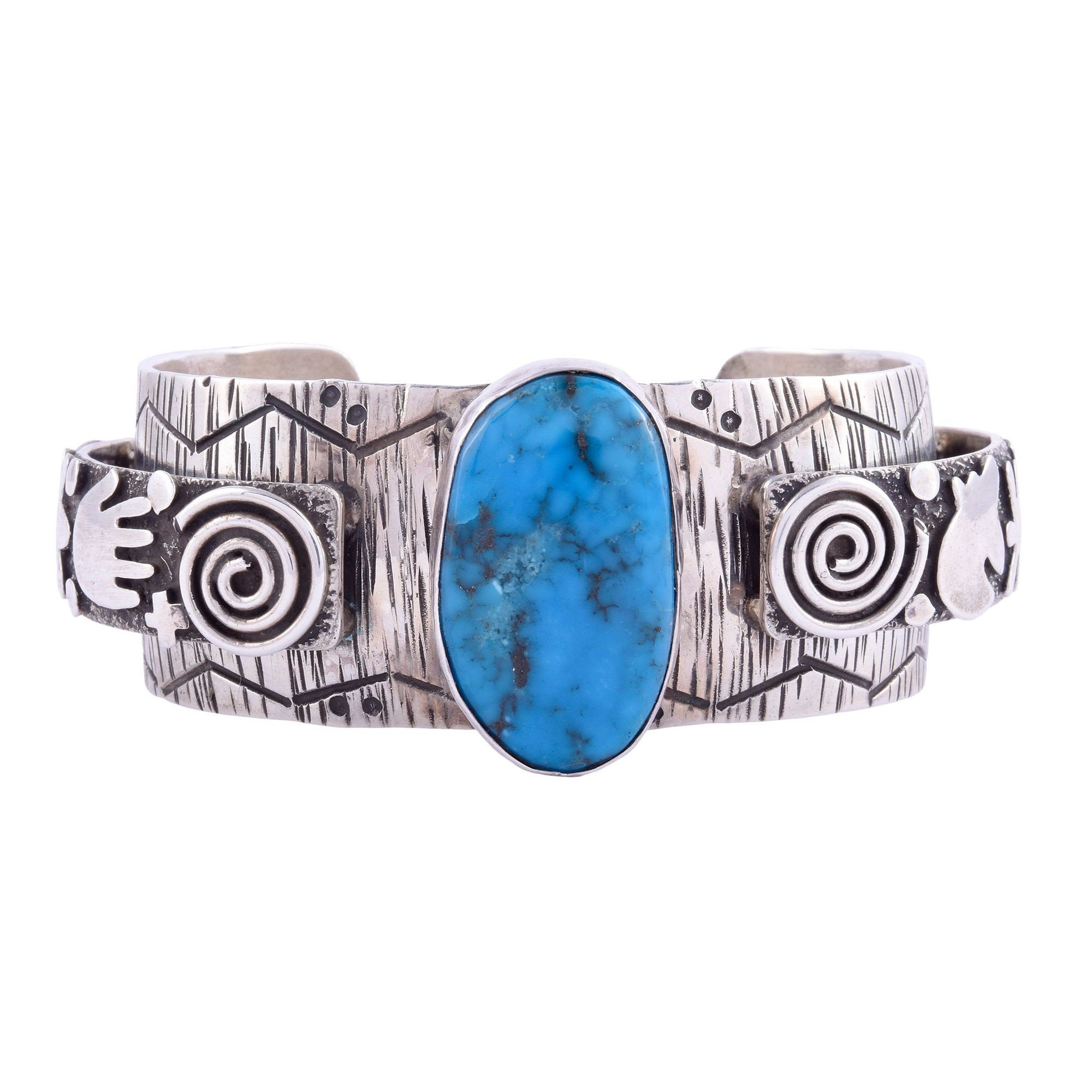 Zuni Navajo Alex Sanchez Kingman Turquoise Sterling Silver - Etsy
