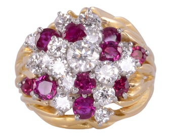 Ruby Dome Ring - Etsy