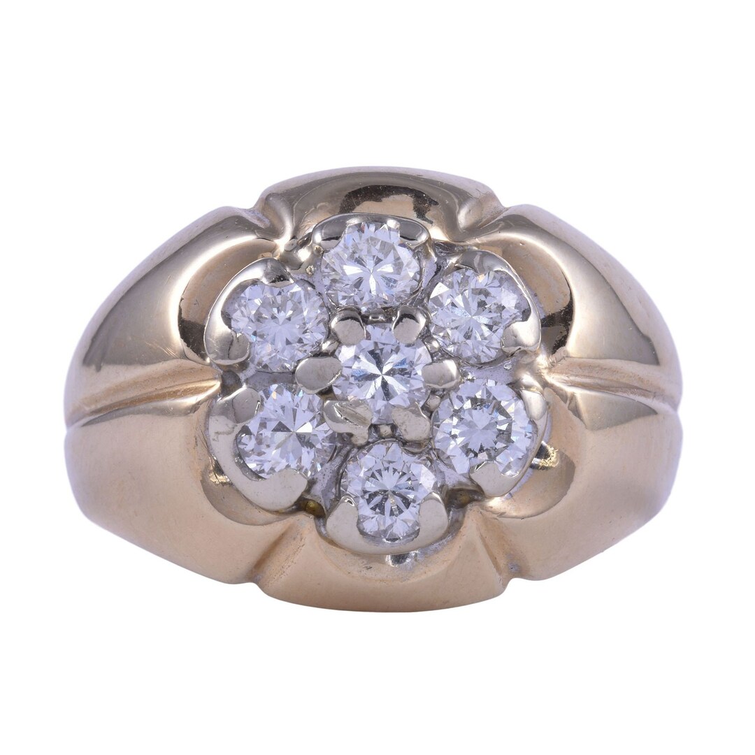 Seven Diamond Mens Ring - Etsy