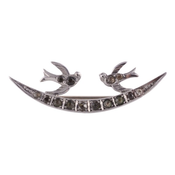 Sterling Silver Bird Brooch | Etsy