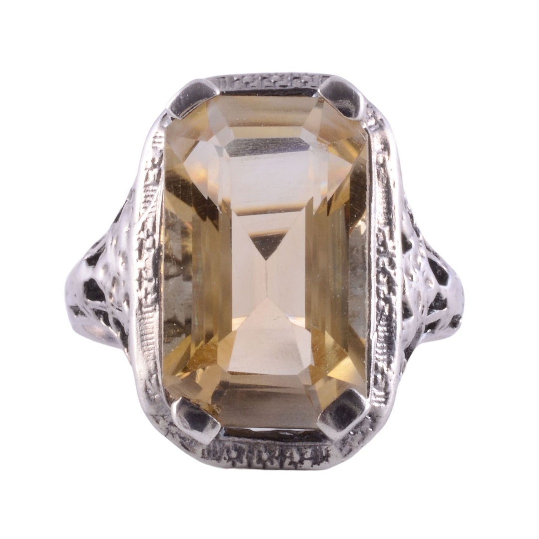 Citrine Sterling Silver Ring - Etsy