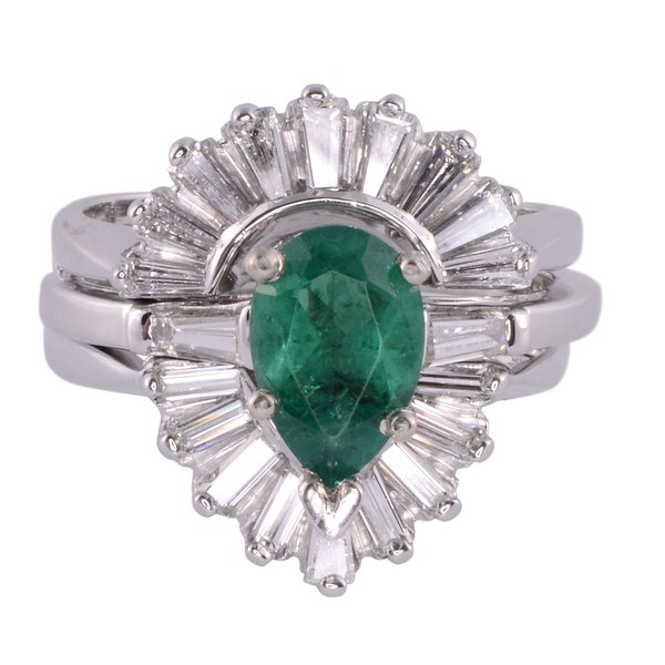 Emerald Wedding Set - Etsy