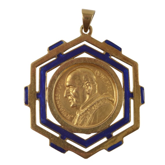 coin pendant pope john - Gem