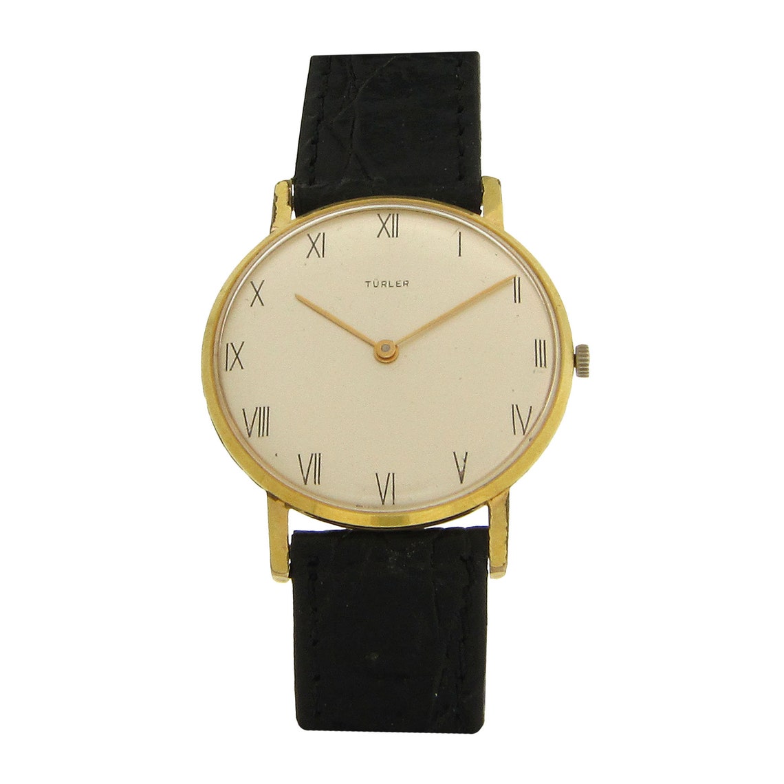 Vintage Mens Gold Plated Wrist Watch by Turler - Etsy