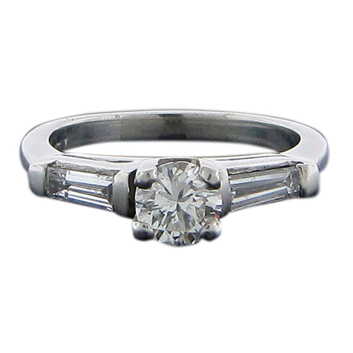 Platinum Diamond .54 Carat Engagement Ring Size 4.5 - Etsy