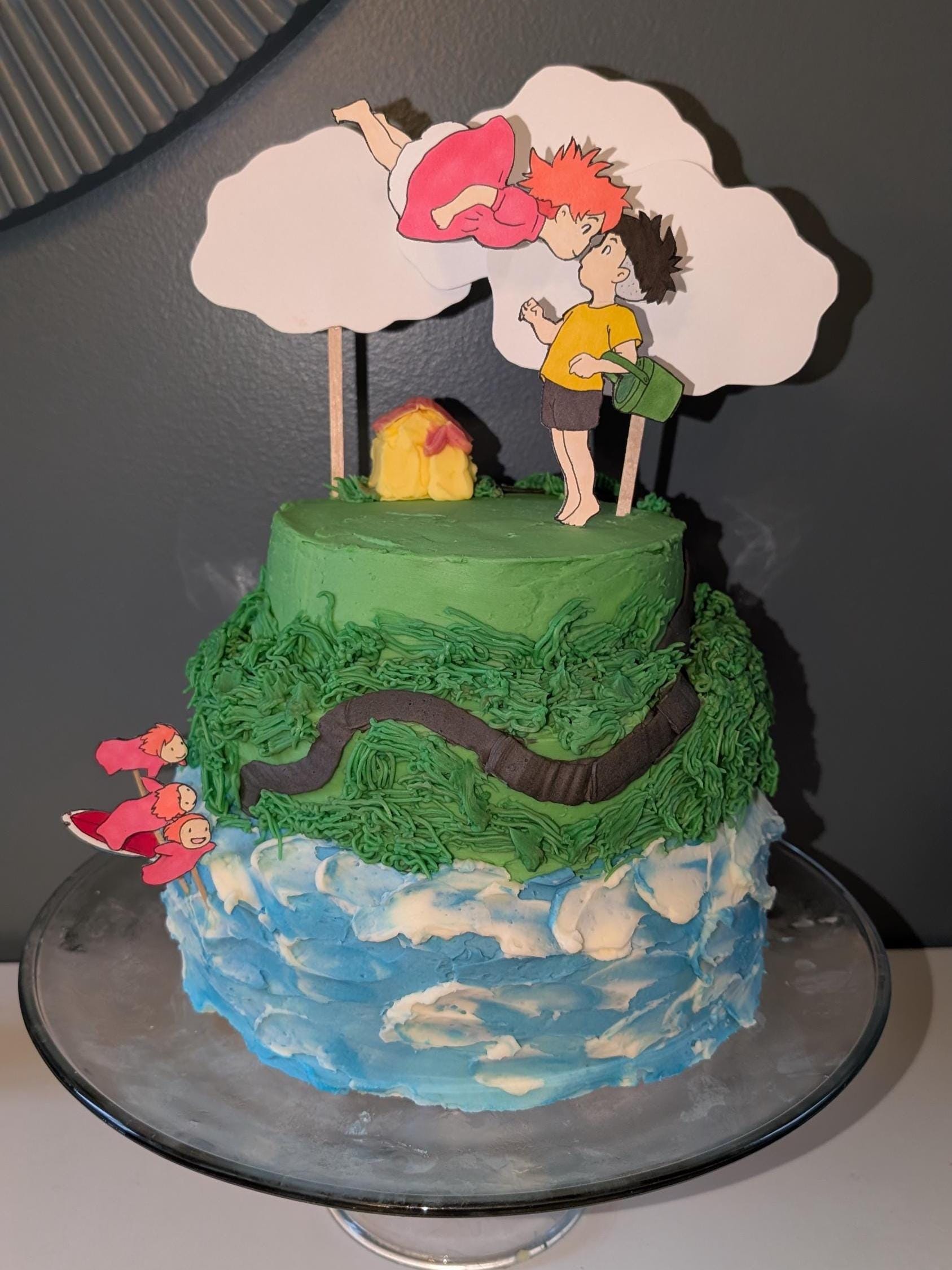 Ponyo Studio Ghibli Hand-drawn Cake Toppers - Etsy