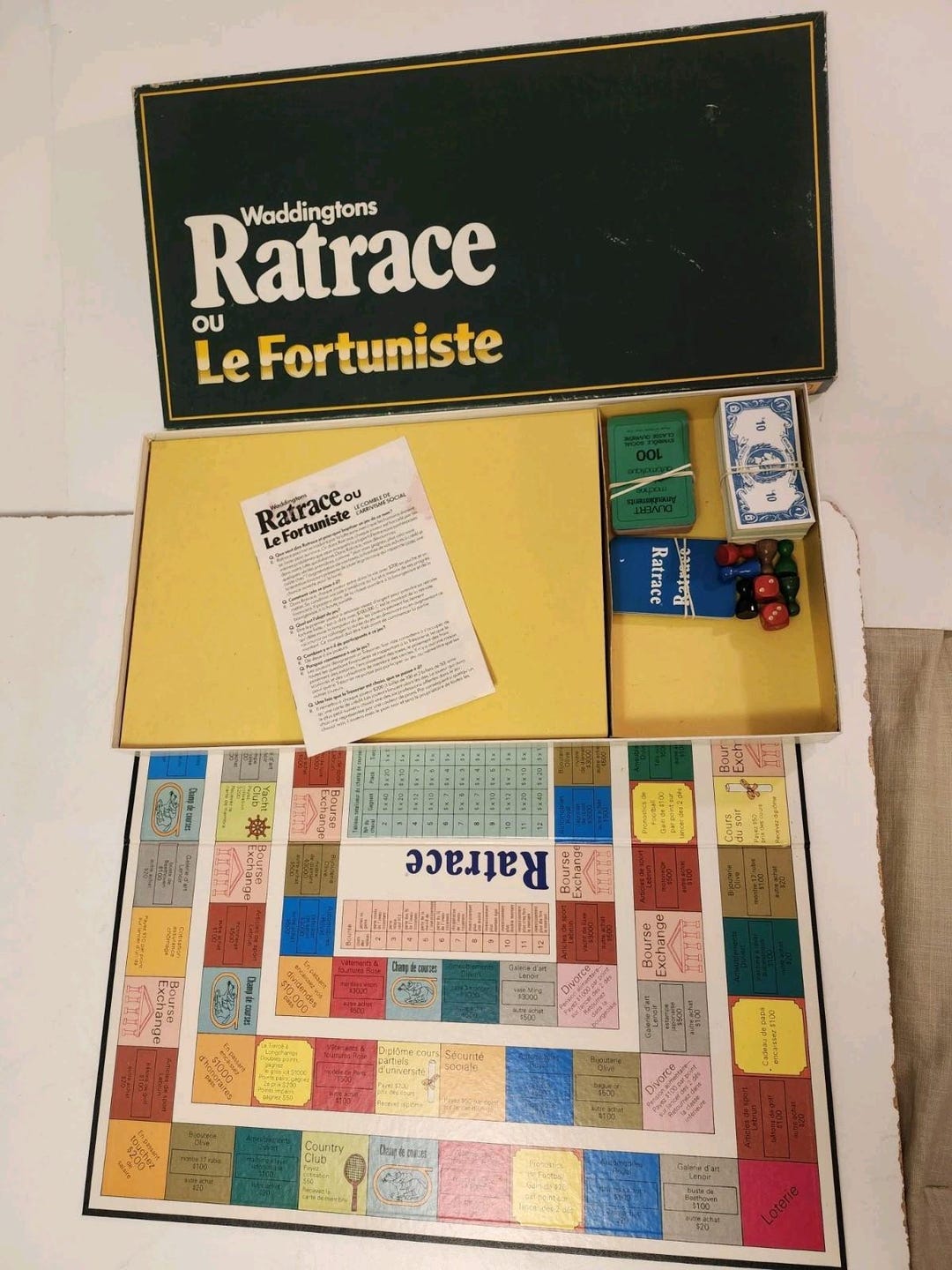 Vintage Ratrace Le Fortuniste Board Game Jeu Societe French Francais ...