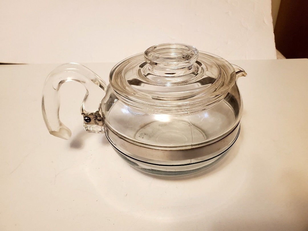 Vintage Pyrex Flameware 8446 6 Cup Glass Tea Pot W/lid Mcm Vguc - Etsy