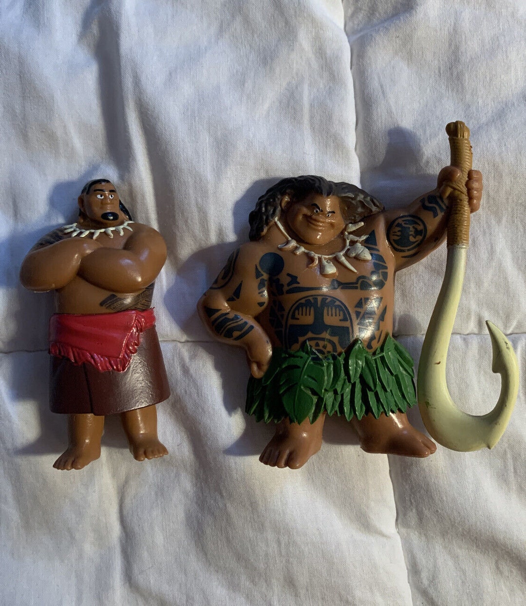 Lot of 2 Moana Figurines Figures Toys Maui and Chief Tui Disney 3 ...