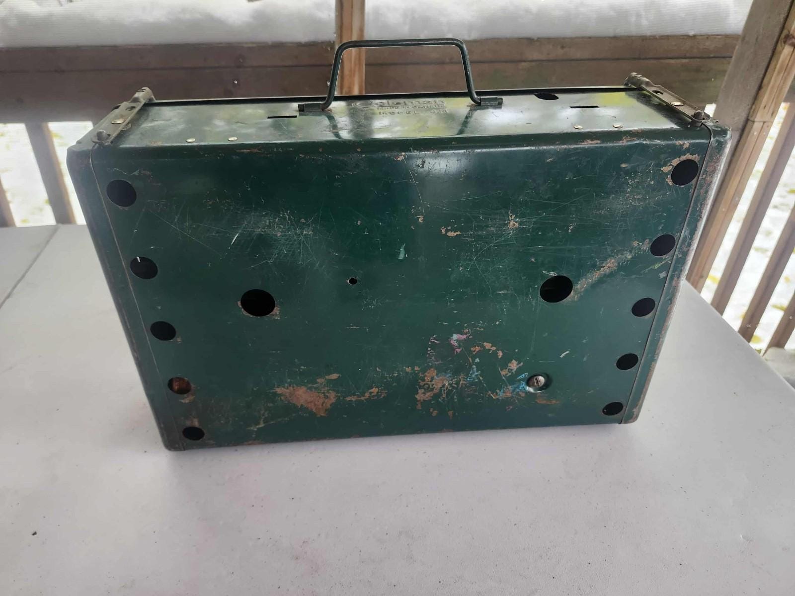 Vintage Coleman Model 4M Two Burner Camping Stove Gold Gas Tank Canada ...
