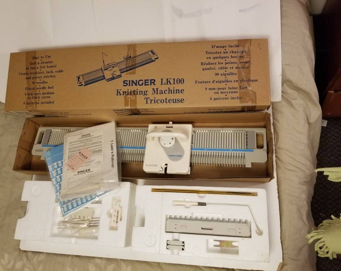 Vintage Singer Light Knitter Model LK100 Knitting Machine WITH BOX ...