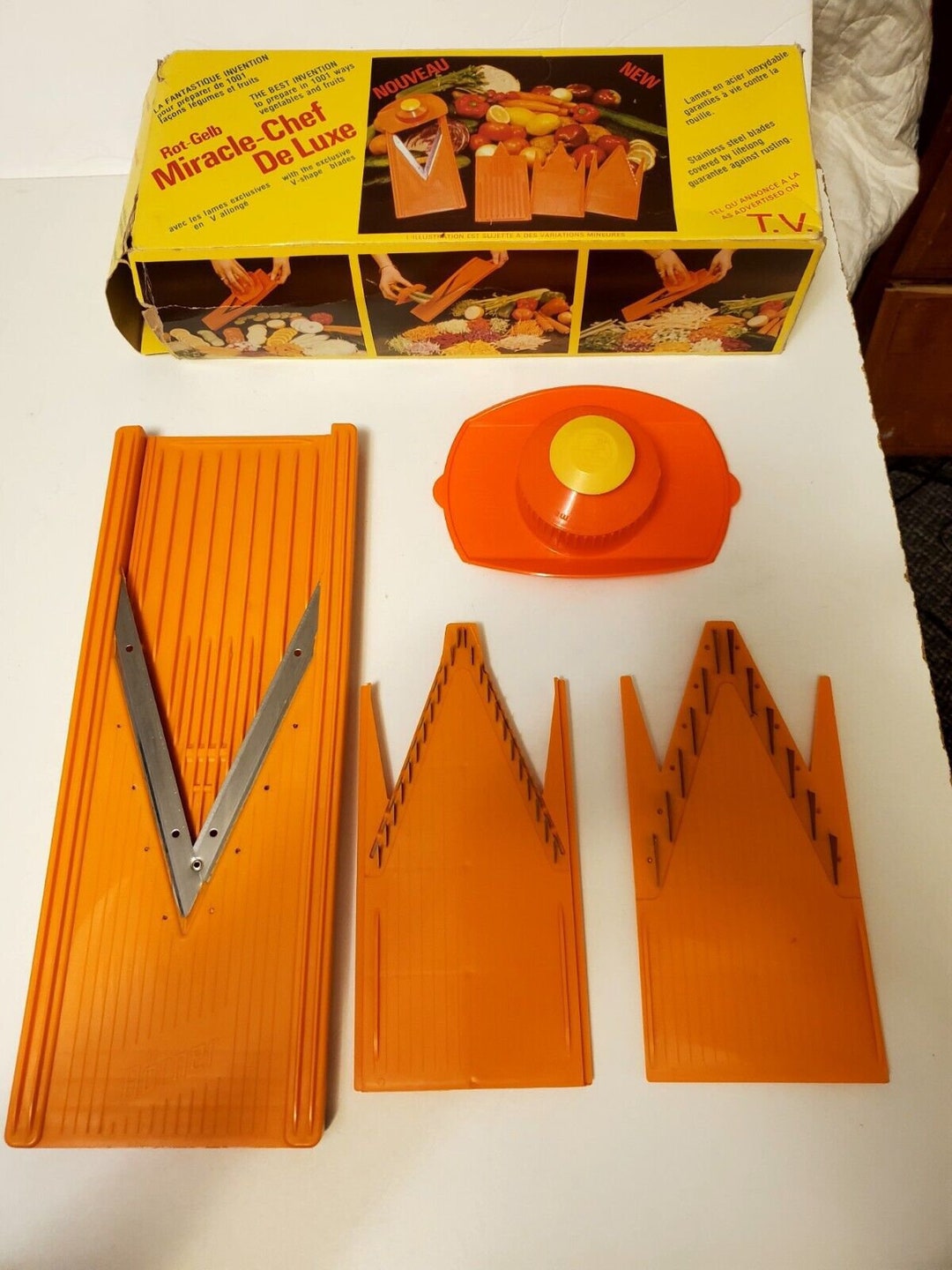 Original Borner V-slicer Miracle Chef Deluxe Boerner Mandoline in Box ...