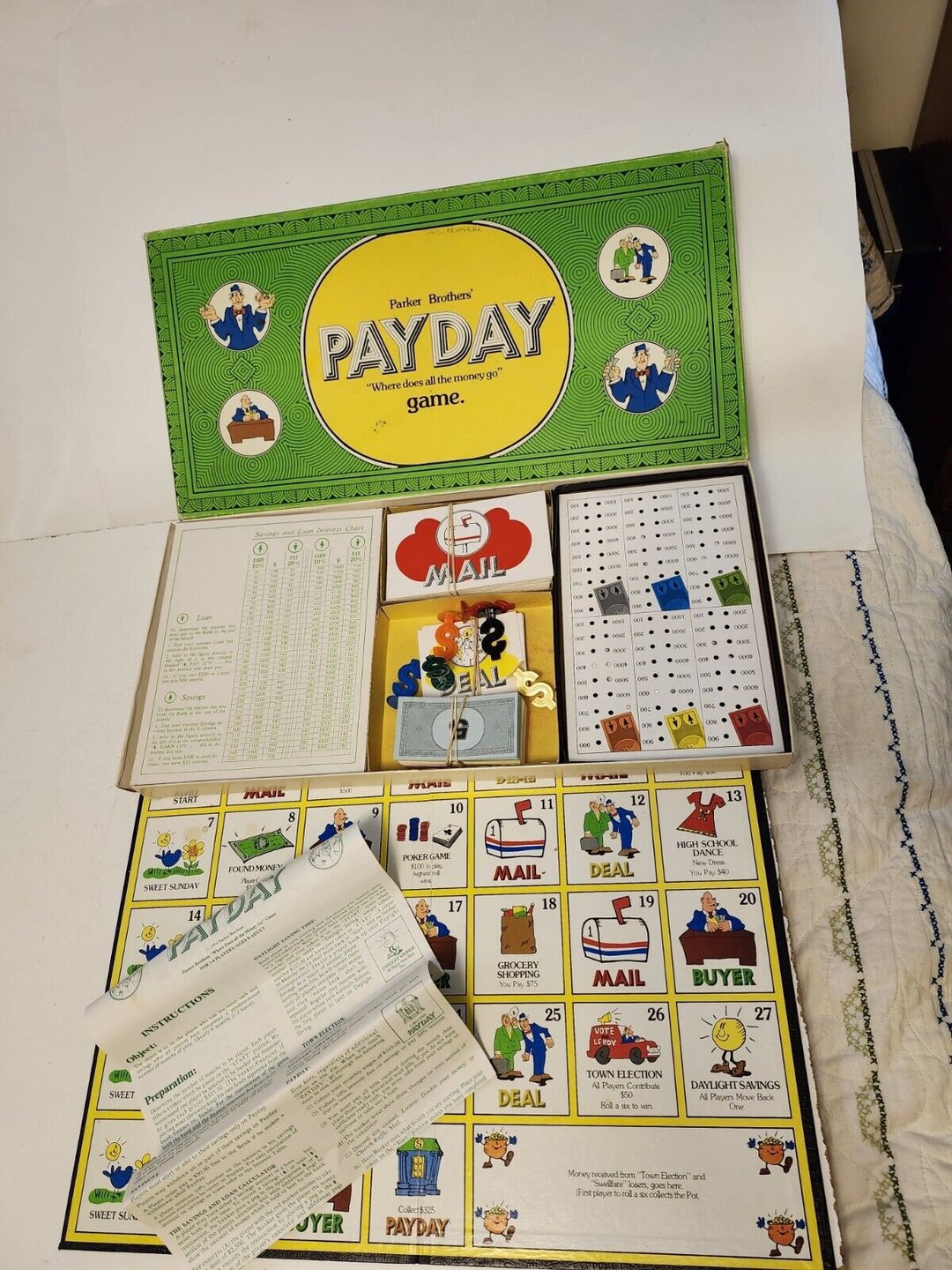 Vintage Payday Board Game Parker Bros 1974 Complete Rare VGUC - Etsy