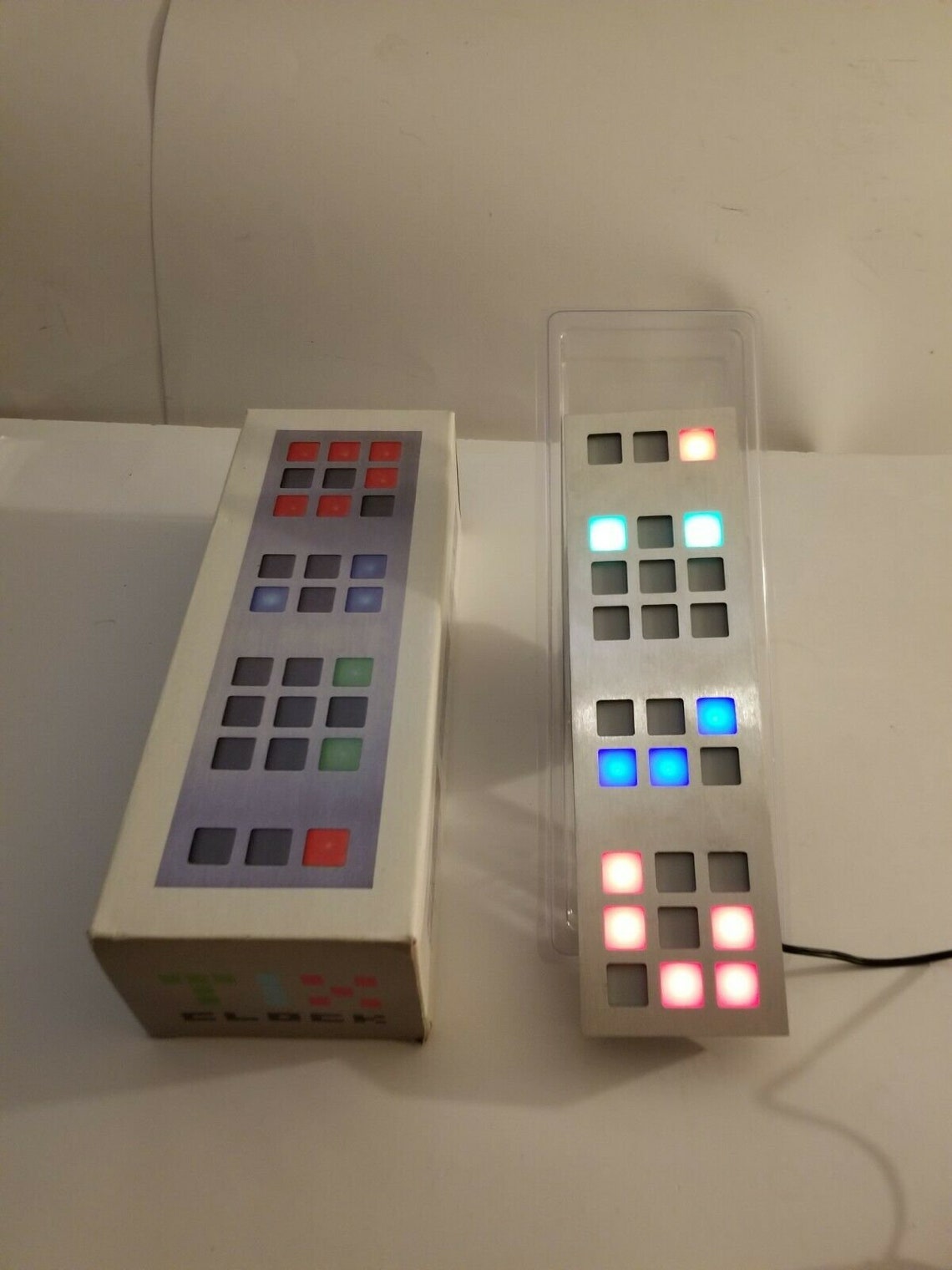 Tix Clock By Cube Root Led Silver Front Plate W Adapter And Etsy