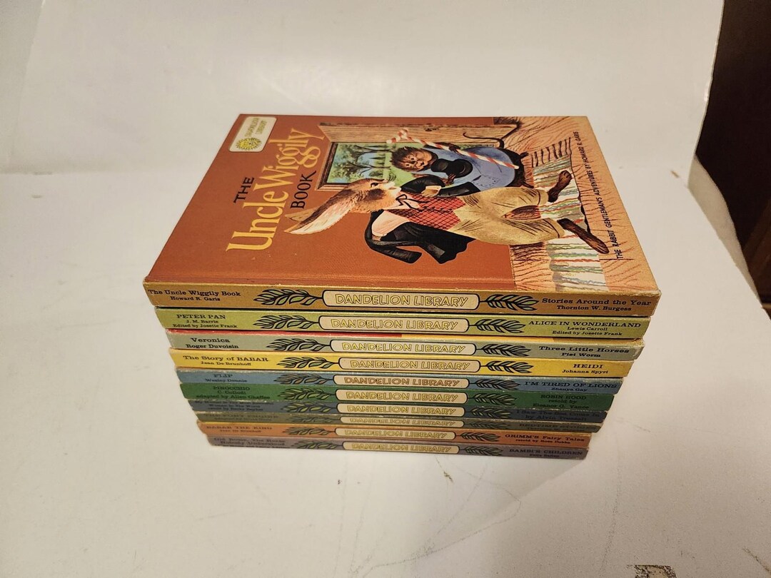 Lot of 10 Vintage DANDELION LIBRARY Books Book Reversible Hardcover ...