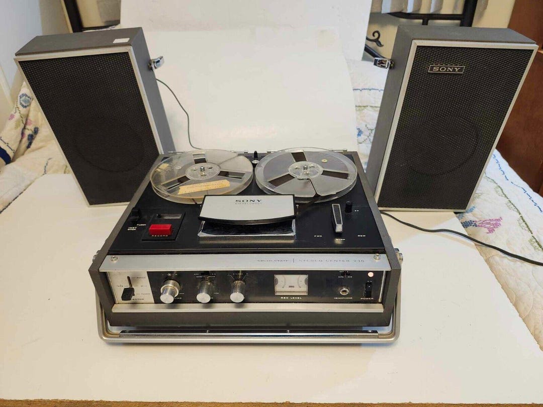 Vintage Sony TC-230 Reel to Reel Works Well, Nice Condition Tape ...