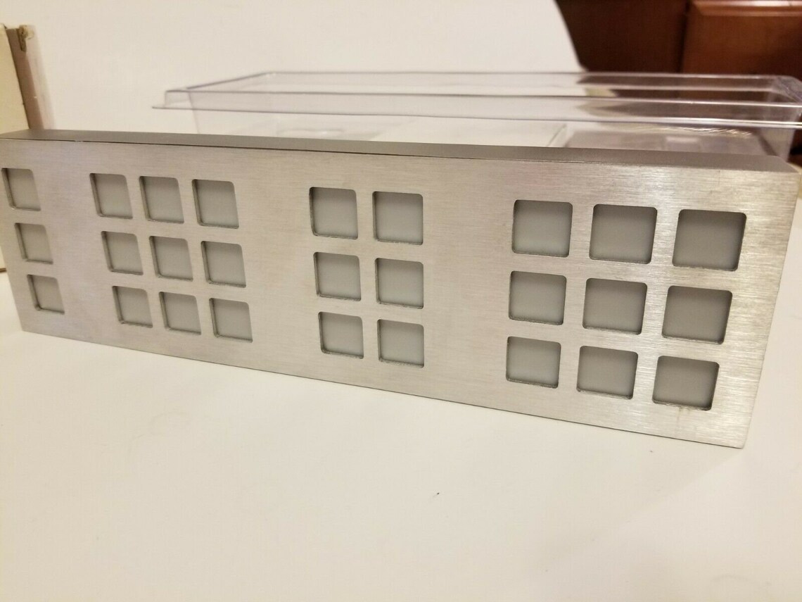 Tix Clock By Cube Root Led Silver Front Plate W Adapter And Etsy