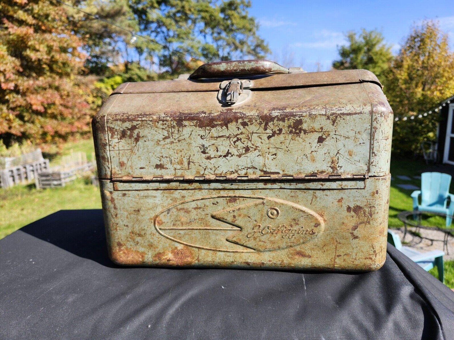 Vintage Signed JC HIGGINS Metal Tackle Box Pull Out Drawers 24 Tray - Etsy