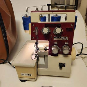 Riccar Lock Rl-343 4-thread Overlock Serger Sewing Machine Working ...