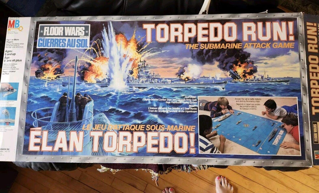 Vintage Torpedo Run Submarine Attack Game Floor Wars MB Games 1987 ...
