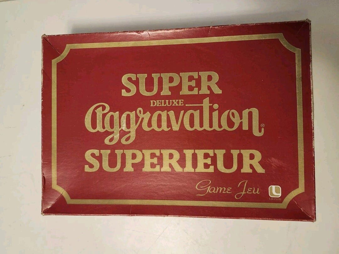 Vintage Super Deluxe Aggravation With Cards Lakeside Rare Version VGUC ...