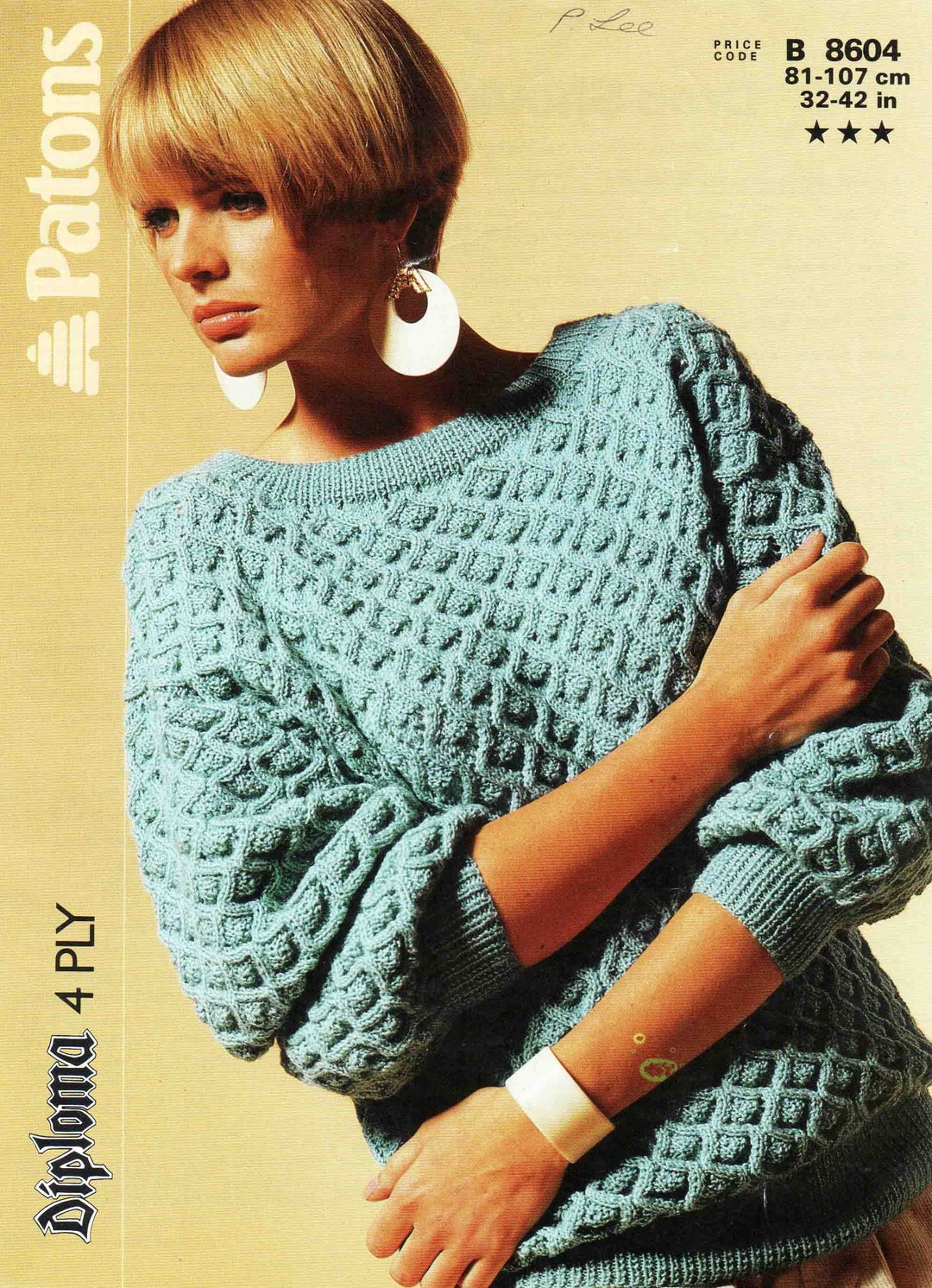 Lady Drop Shoulder Sweater Jumper Pullover Size 81 to 107 Cm - Etsy