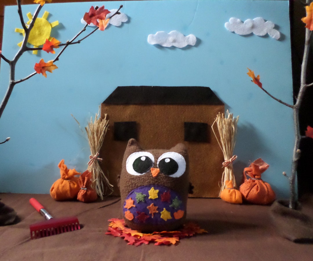 Stuffed Owl/fall Table Decor/thanksgiving Table/fall/harvest Owl/cute ...