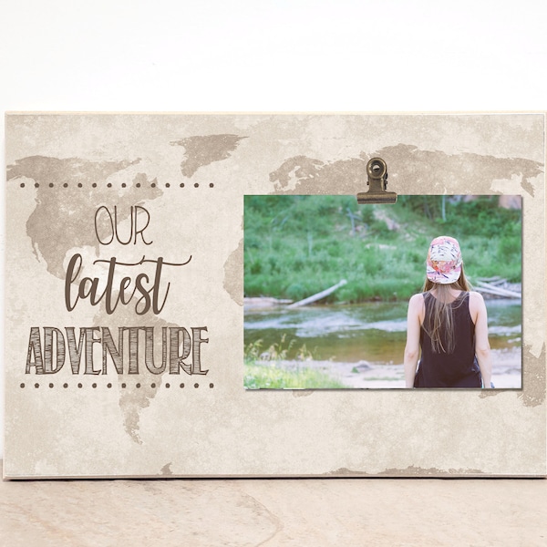 Travel Map Picture Frame - Etsy