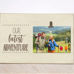 Our Latest Adventure Map Photo Frame, Christmas Day Gift for Traveler ...