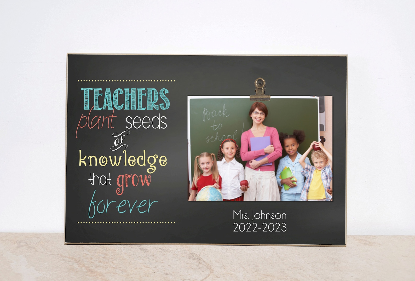 Teacher Gift Idea Photo Frame Custom Picture Frame Gift for - Etsy