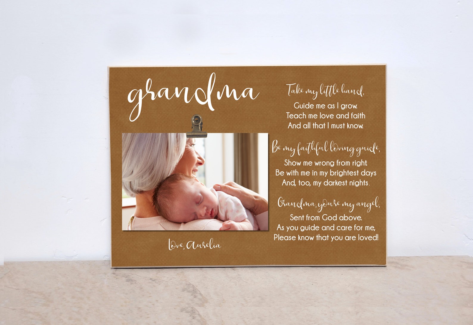 Grandma Photo Frame With Poem Gift for Grandma Birthday - Etsy