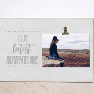 Our Latest Adventure Map Photo Frame, Christmas Day Gift for Traveler ...