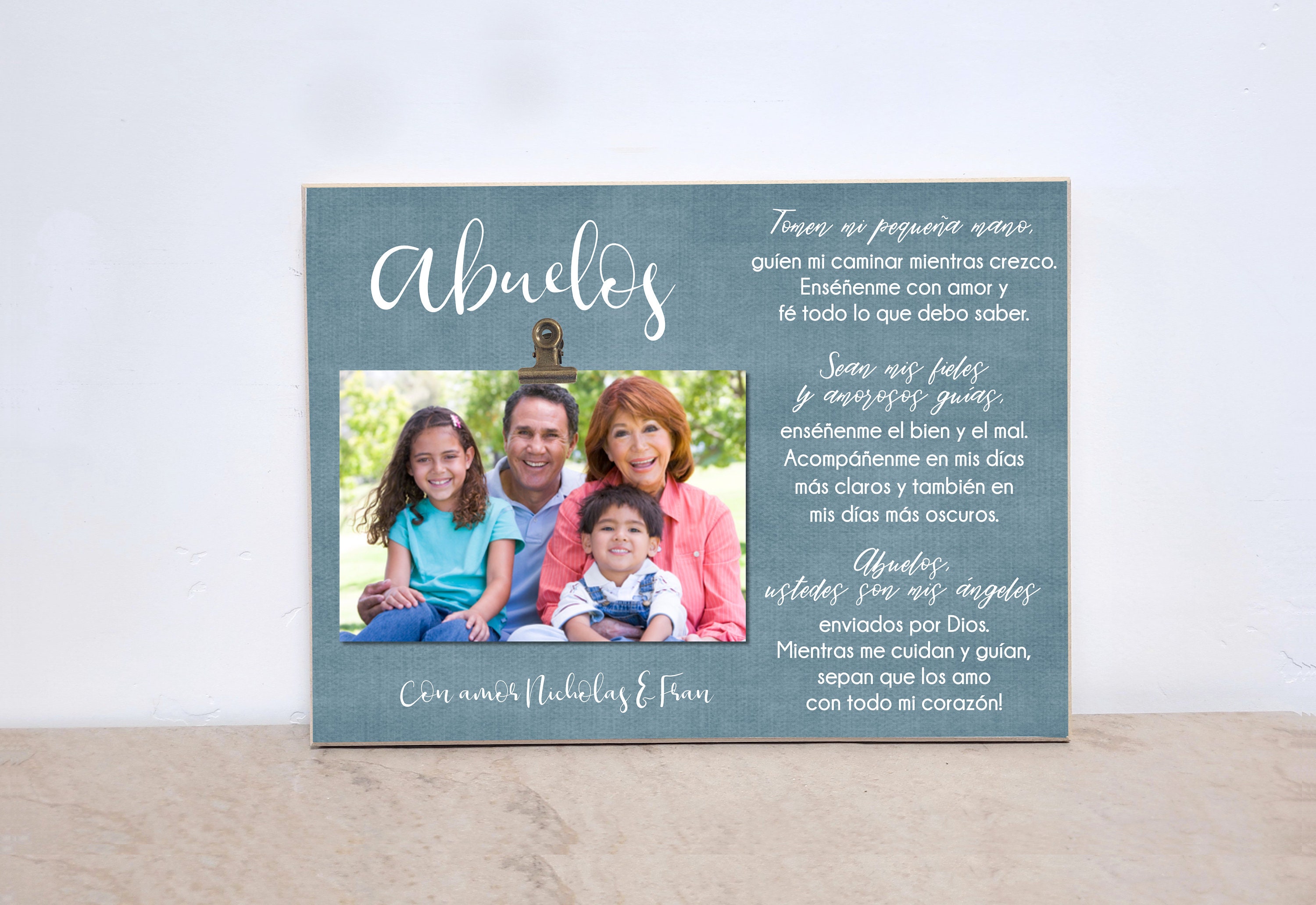 Abuelos Photo Frame Spanish Grandparent Gift Abuelos - Etsy