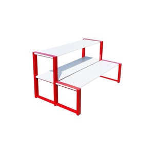 Indoor Versatile Tiered Display Shelf Metal Frames Laminated Wood - Etsy