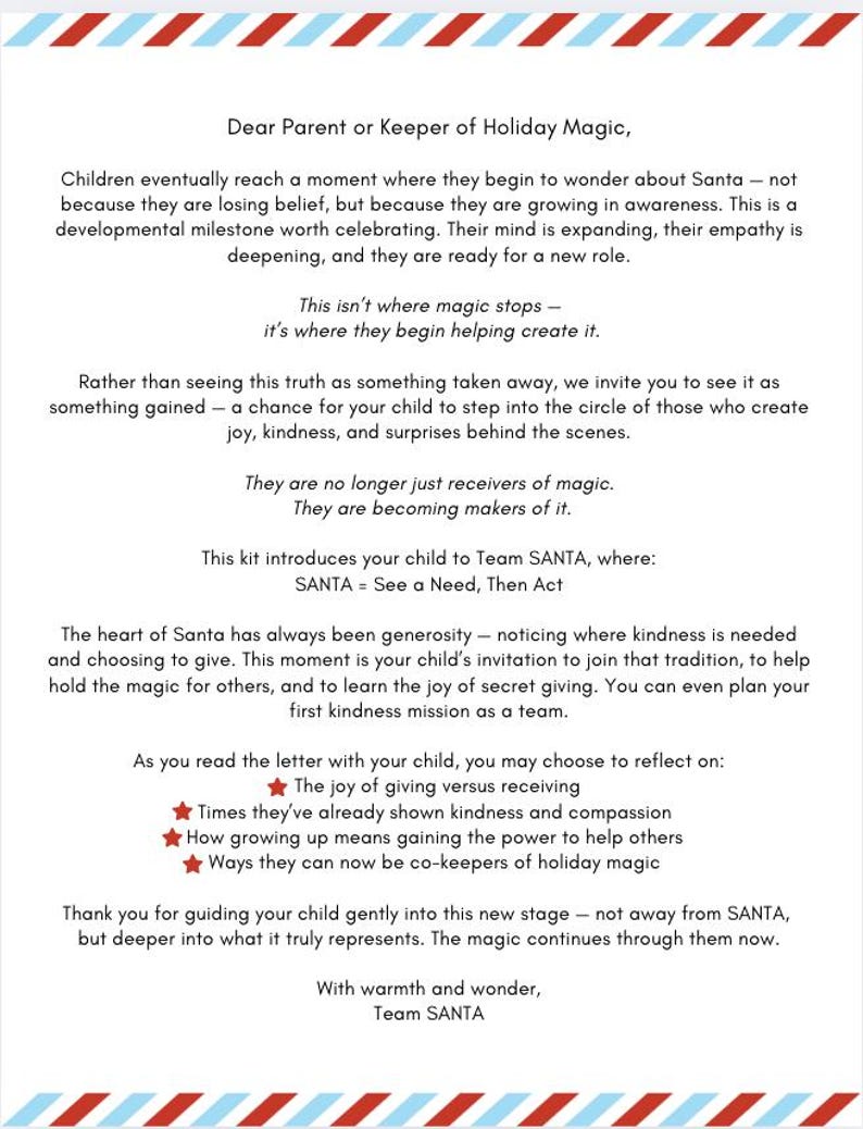 Santa Transition Printable Bundle • Letters, Activities, & Parent Guide ...