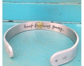 Curse Word Hidden Message Hand Stamped Cuff Bracelet Keep | Etsy