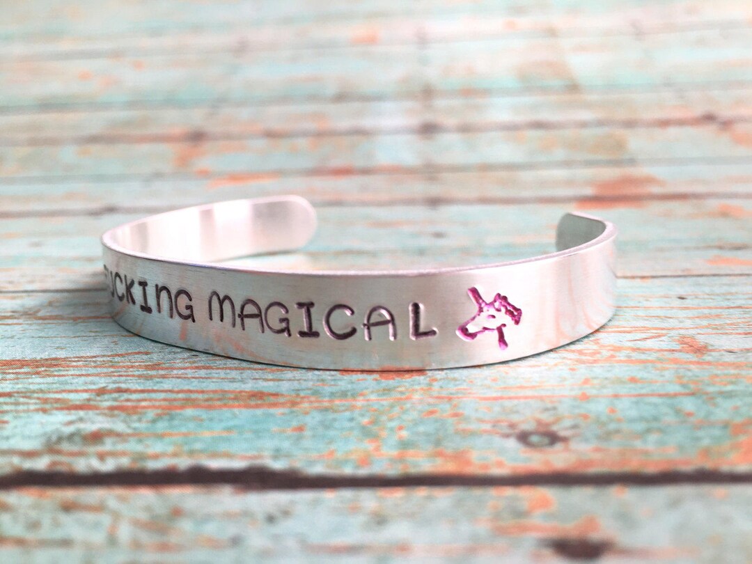 Unicorn Curse Word Bracelet Cuss Word Jewelry Unicorn - Etsy