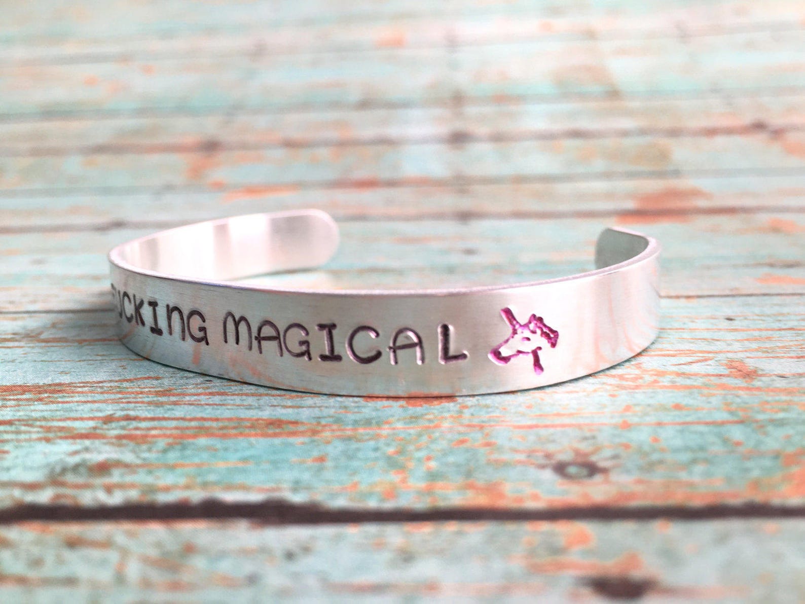 Unicorn Curse Word Bracelet Cuss Word Jewelry Unicorn - Etsy