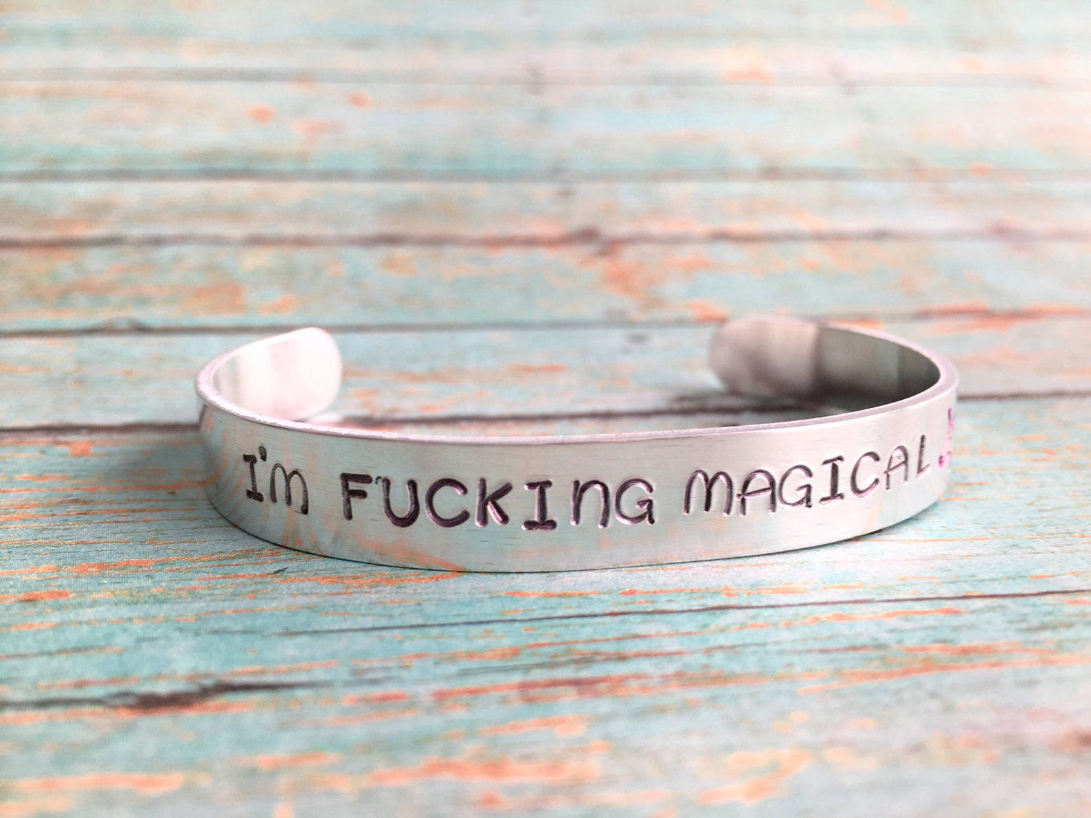 Unicorn Curse Word Bracelet Cuss Word Jewelry Unicorn - Etsy