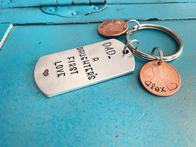 Personalized Dad Keychain Fathers Day Gift From Daughter - Etsy Personalized Dad Keychain Fathers Day Gift From Daughter - Etsy
