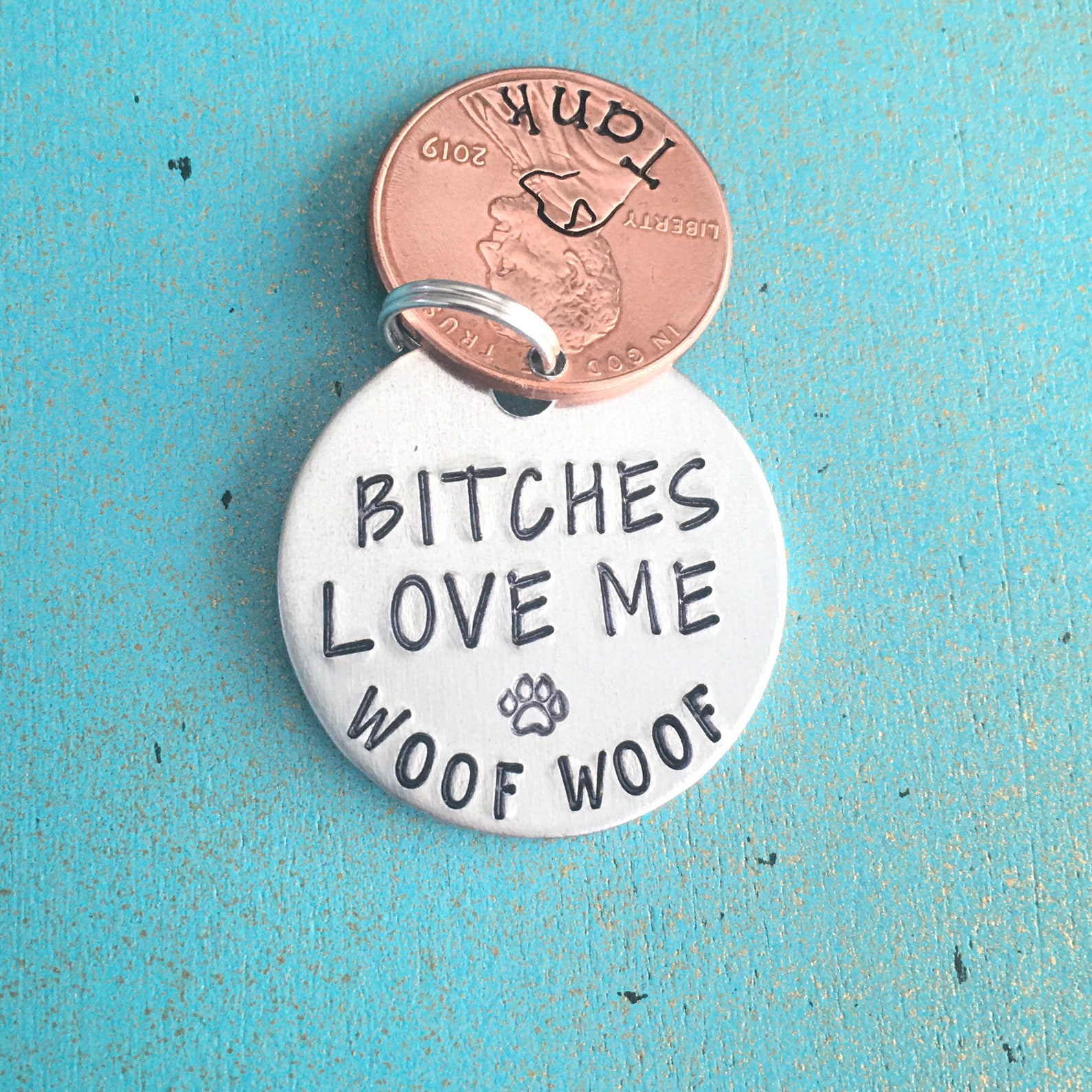 Personalized Penny Male Dog ID Tag Custom Funny Pet | Etsy