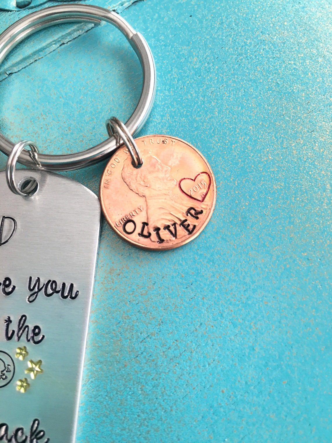 Personalized Dad Keychain Fathers Day Gift From Kids Love | Etsy